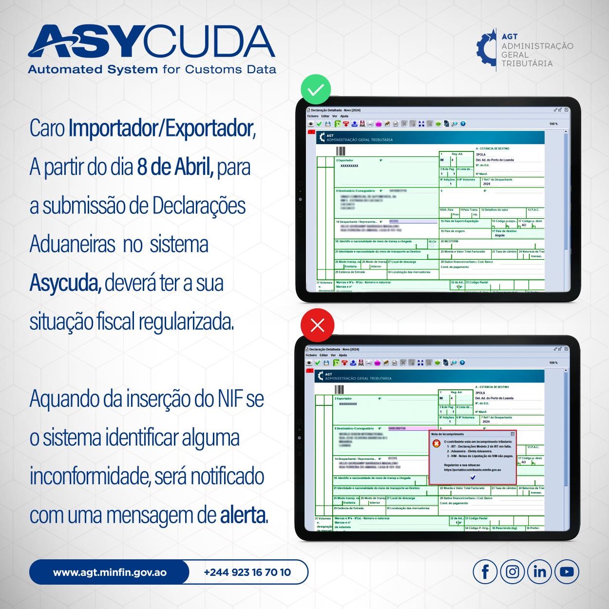 TLC SA - Fiscal Regularization in Asycuda System: Important Notice for Clients